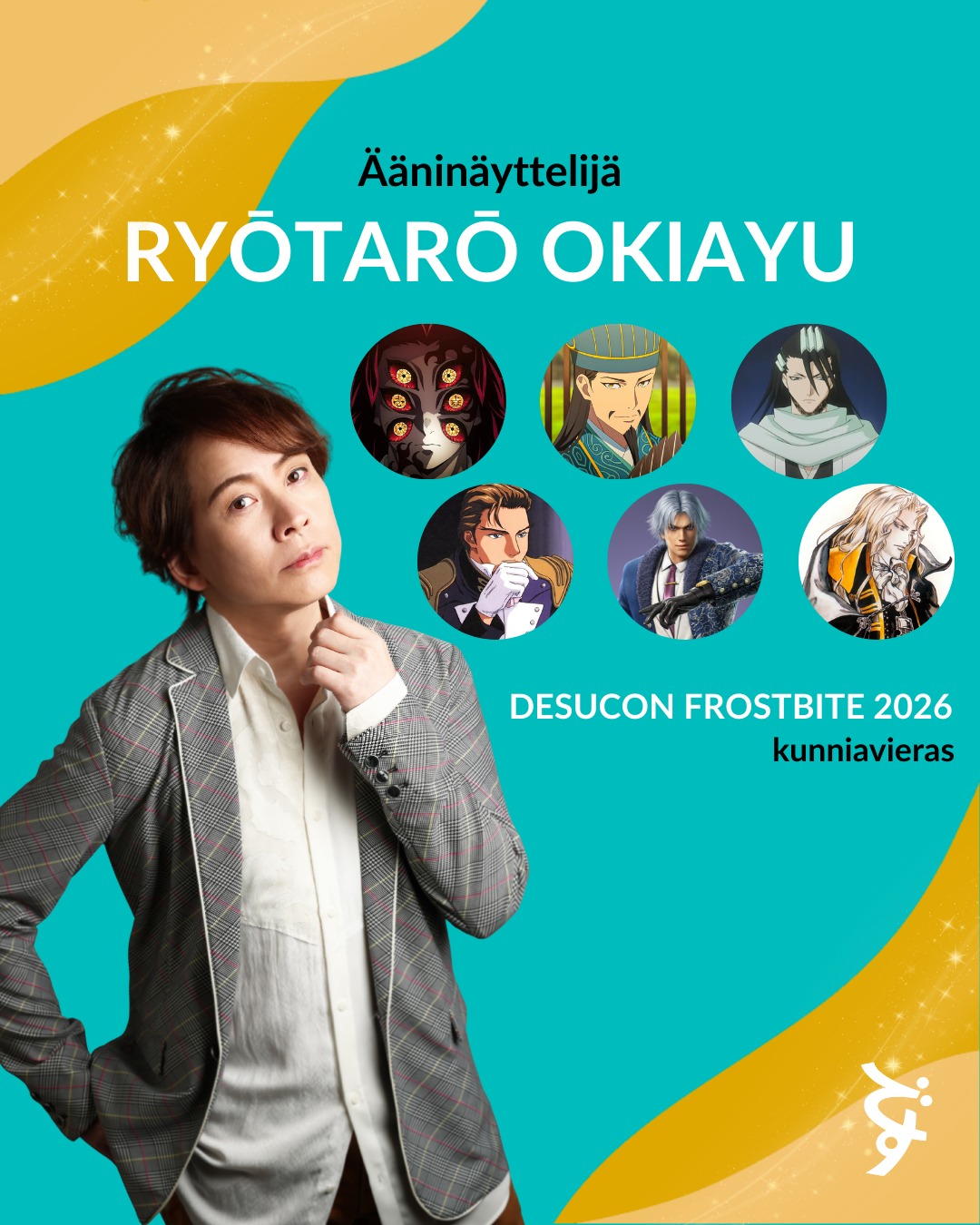 Frostbiten 2026 kunniavieraaksi ääninäyttelijä Ryotaro Okiayu – Frostbite 2026 - Uutiset